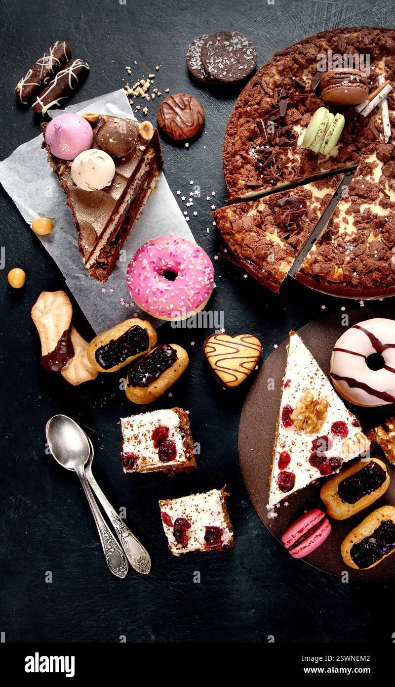 Confectionery different types desserts hi-res stock photography and ...