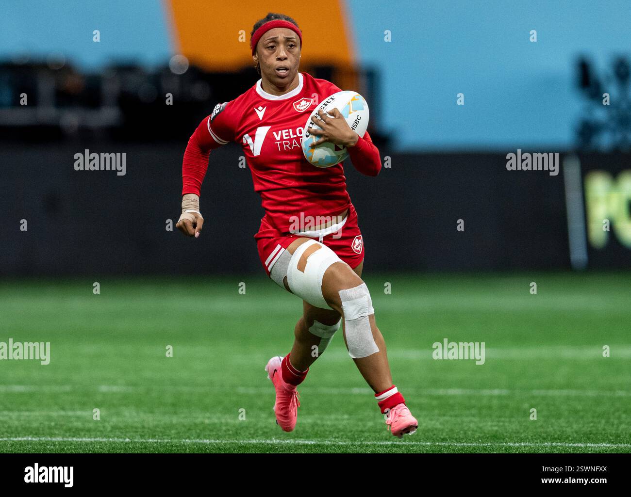 Vancouver, Canada. 21st Feb, 2025. Canada's Charity Williams runs the ...
