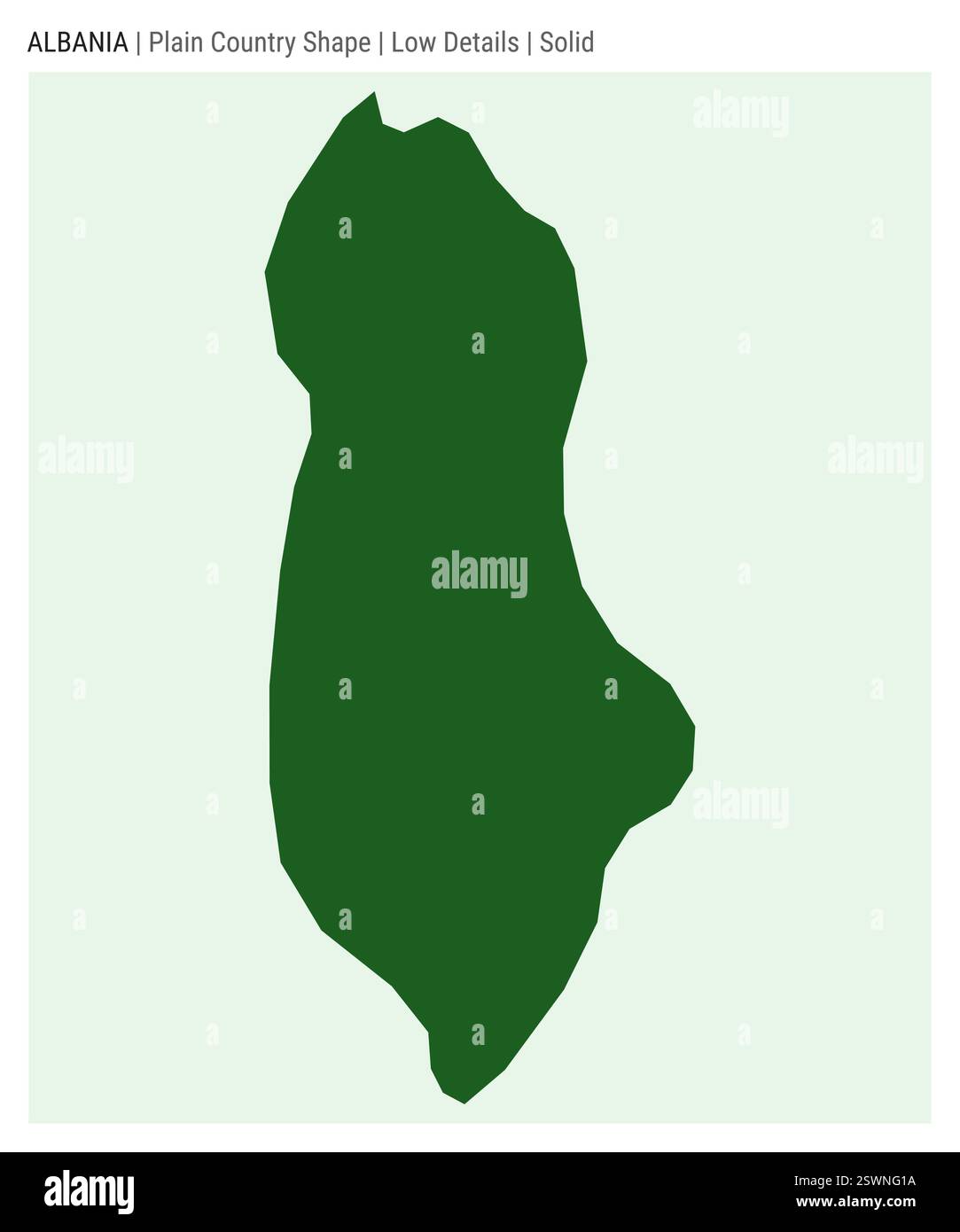 Albania plain country map. Low details. Solid style. Shape of Albania ...