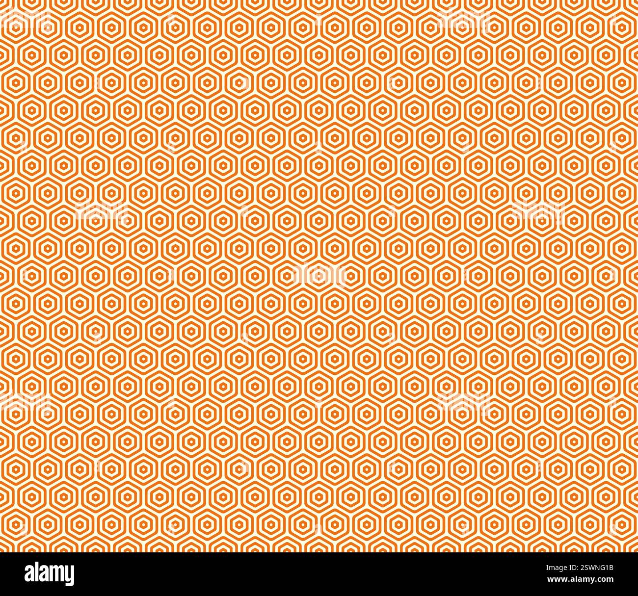 Honeycomb hexagons background. Pumpkin color on matching background. Bold rounded stacked ...