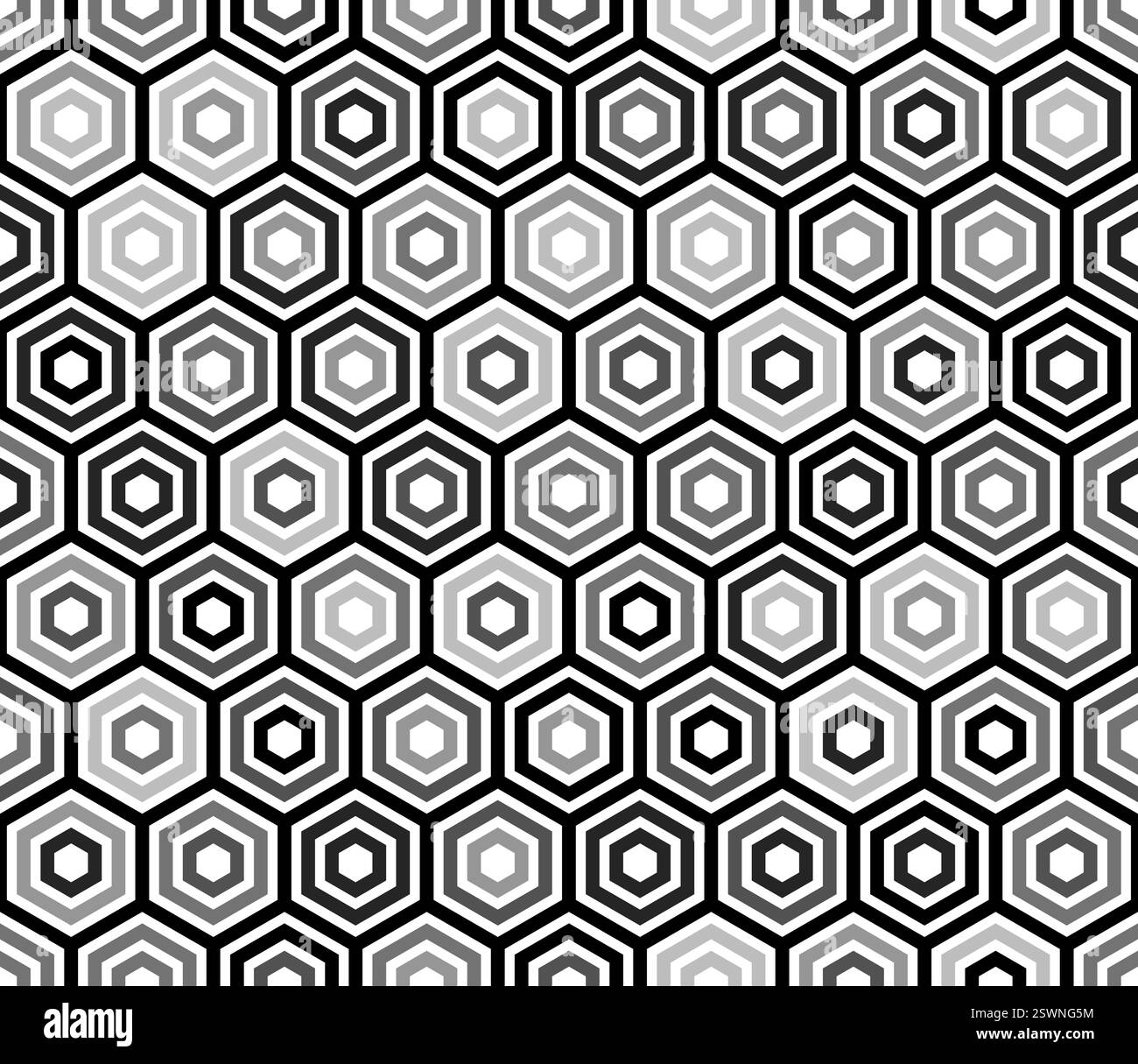 Honeycomb hexagons background. Plain hexagon frames. Grey color tones. Hexagonal cells. Tileable ...