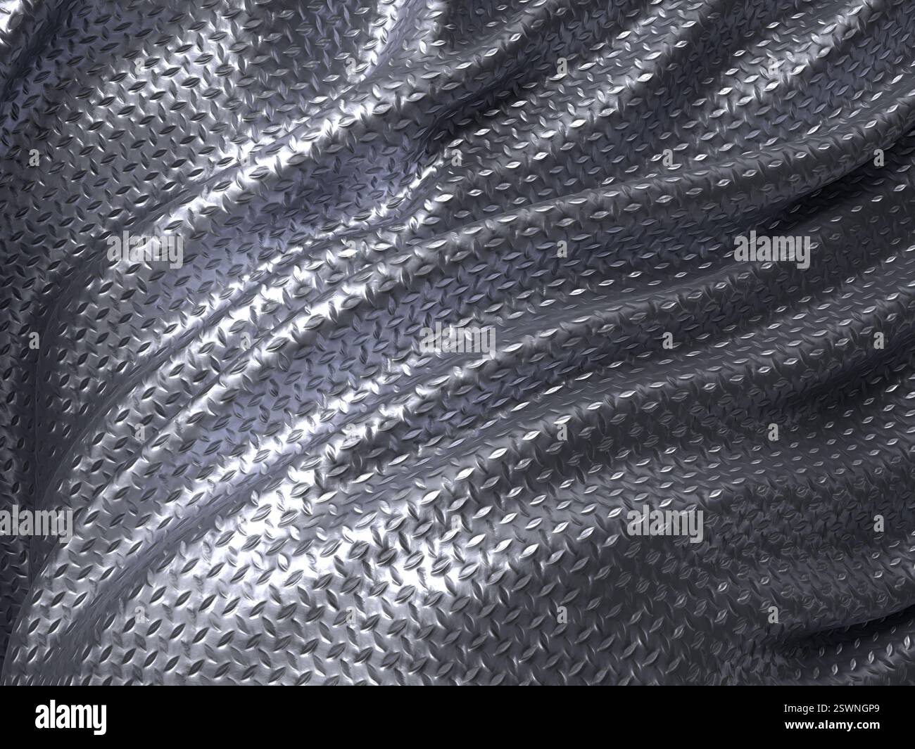 Background formed by wrinkle patterned metal. 3d illustration Stock ...
