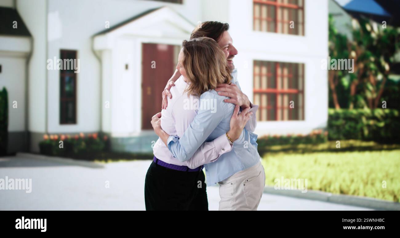 New Homeowners Smiling with Keys, Ready to Start Fresh Together Stock ...
