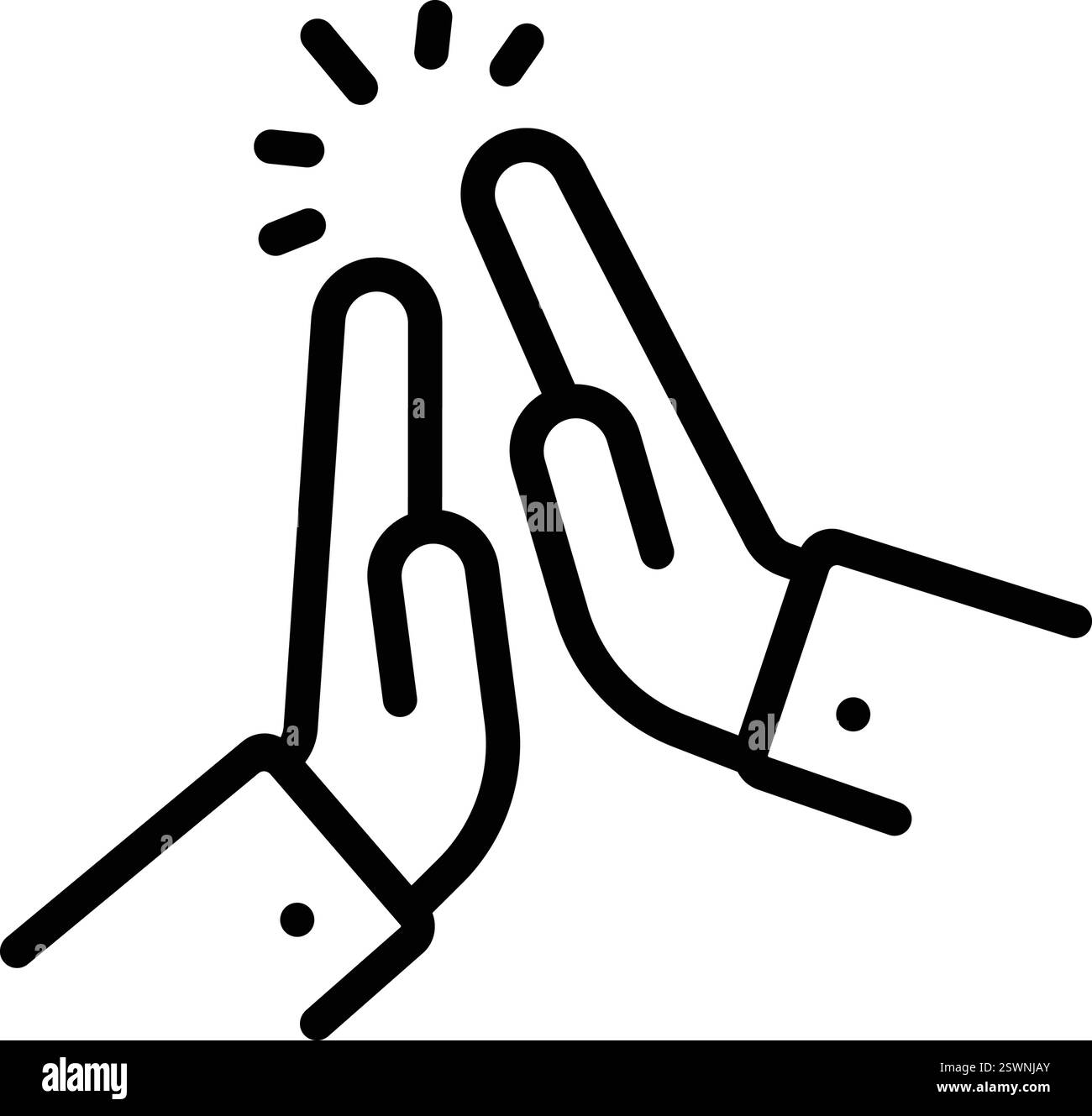 Icon for high five, hand slap Stock Vector Image & Art - Alamy