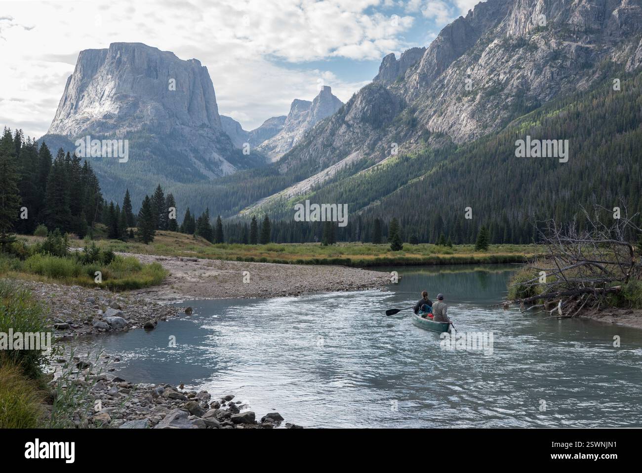 Canoeing the upper Green River in Wyoming's Wind River Range Stock ...
