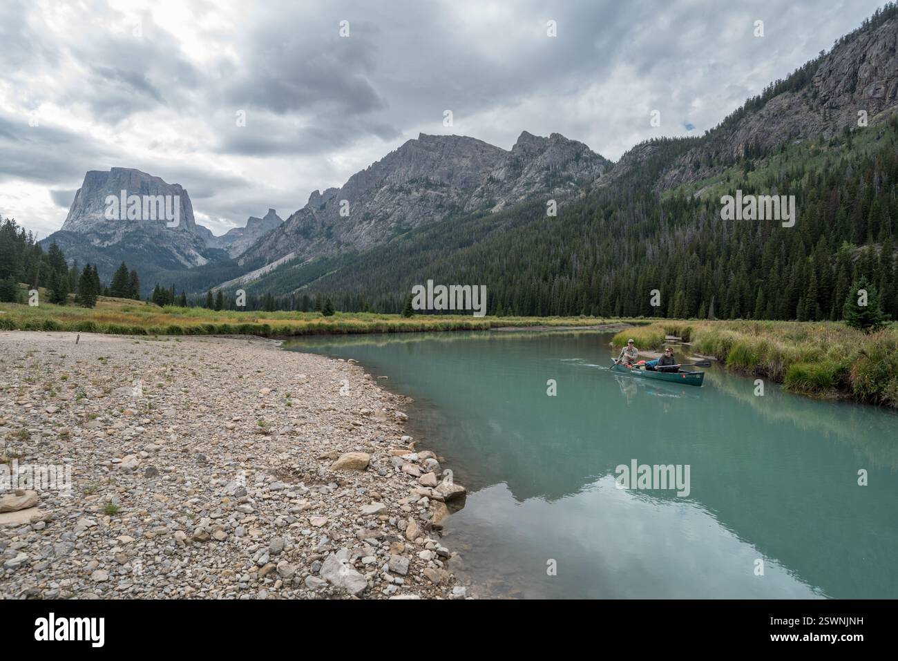 Canoeing the upper Green River in Wyoming's Wind River Range Stock ...