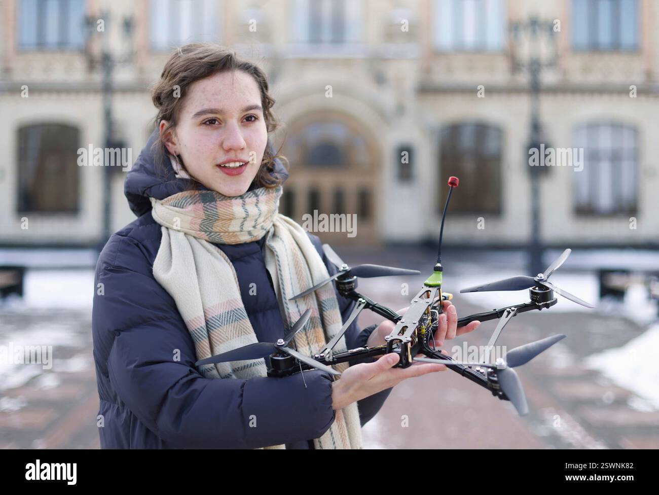 Sofia Rudneva, a student studying aerospace engineering at Kyiv Polytechnic University ...
