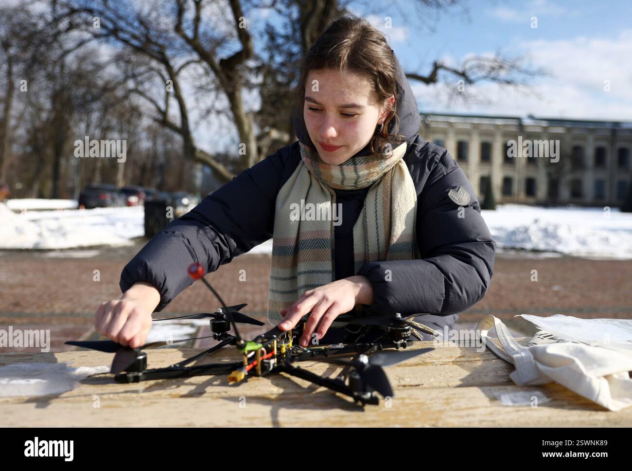 Sofia Rudneva, a student studying aerospace engineering at Kyiv Polytechnic University ...