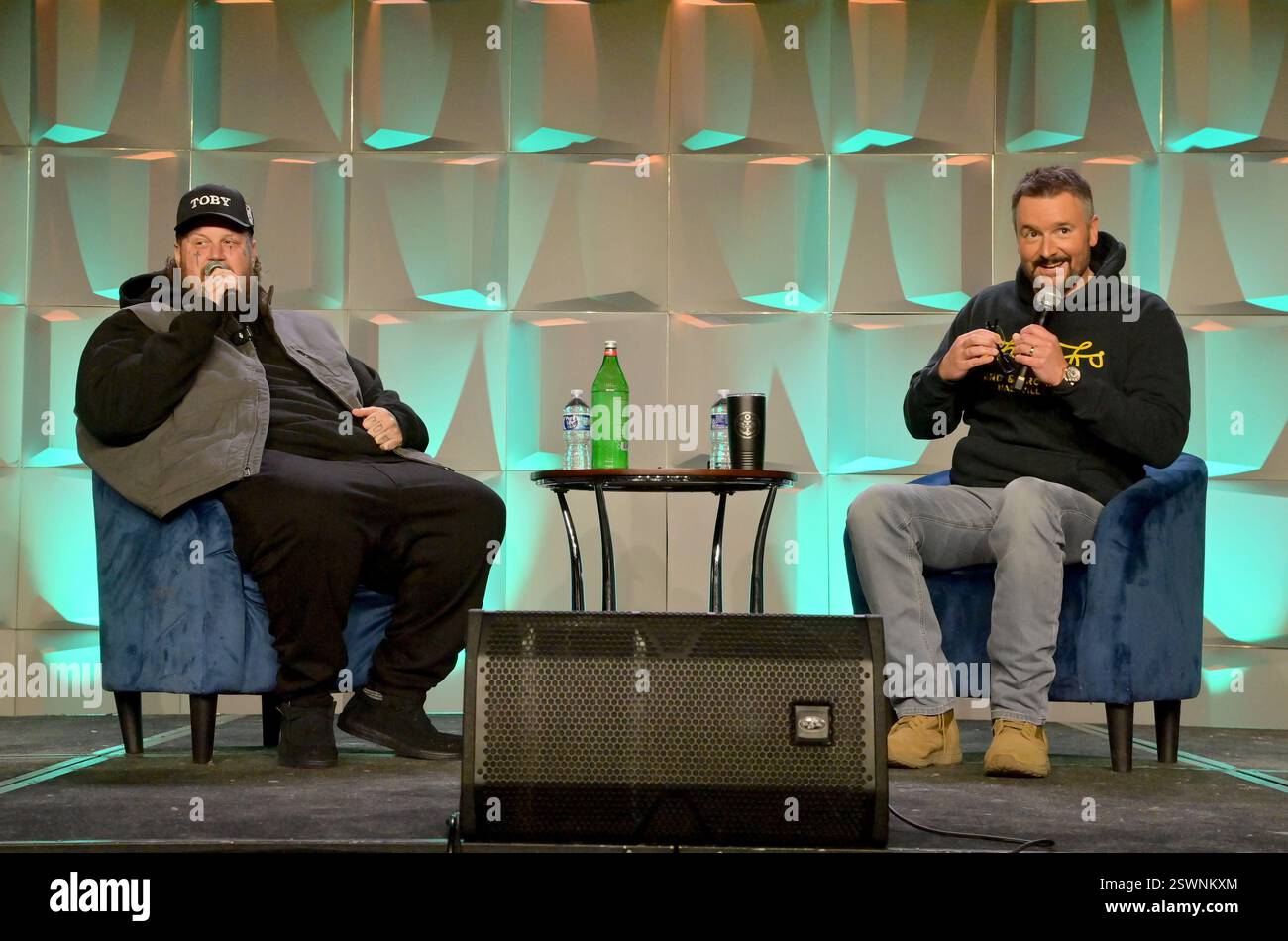 Nashville, USA. 21st Feb, 2025. Jelly Roll and Eric Church onstage for ...