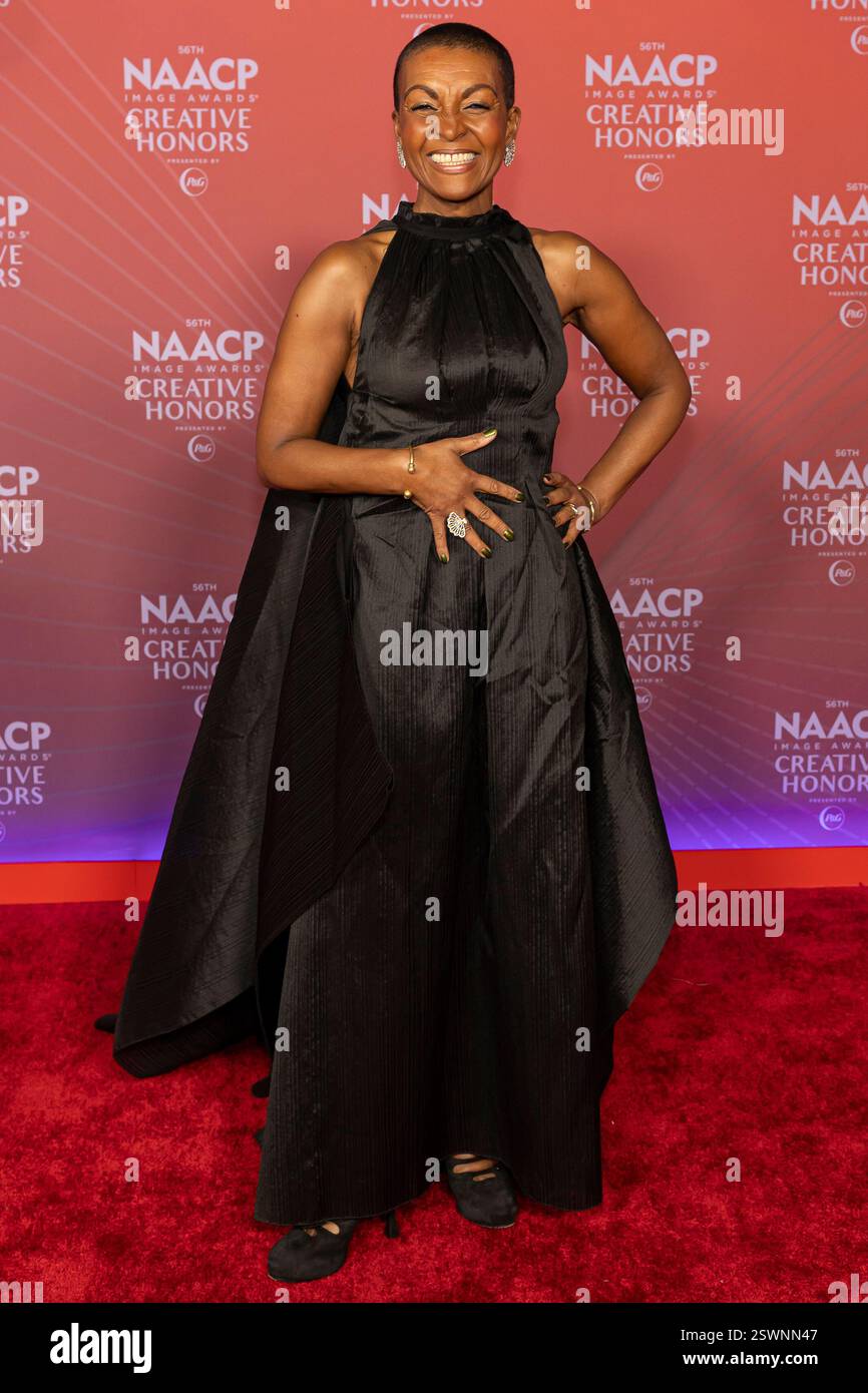 Los Angeles, USA. 21st Feb, 2025. Adjoa Andoh attends the arrivals of ...