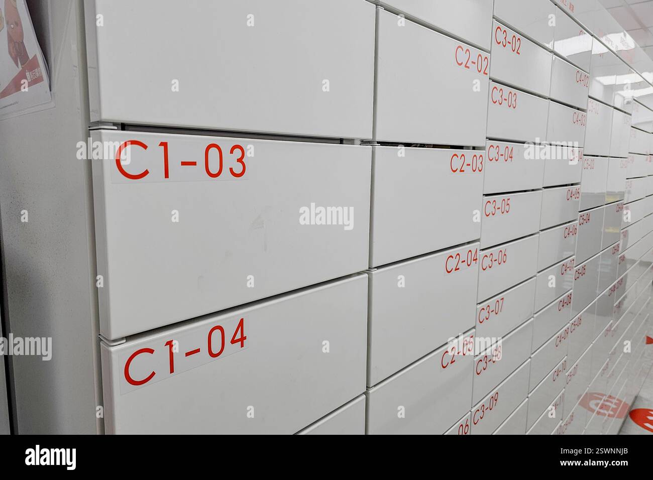 Taiwan - February 20, 2025: Shopee smart self-service store scene ...