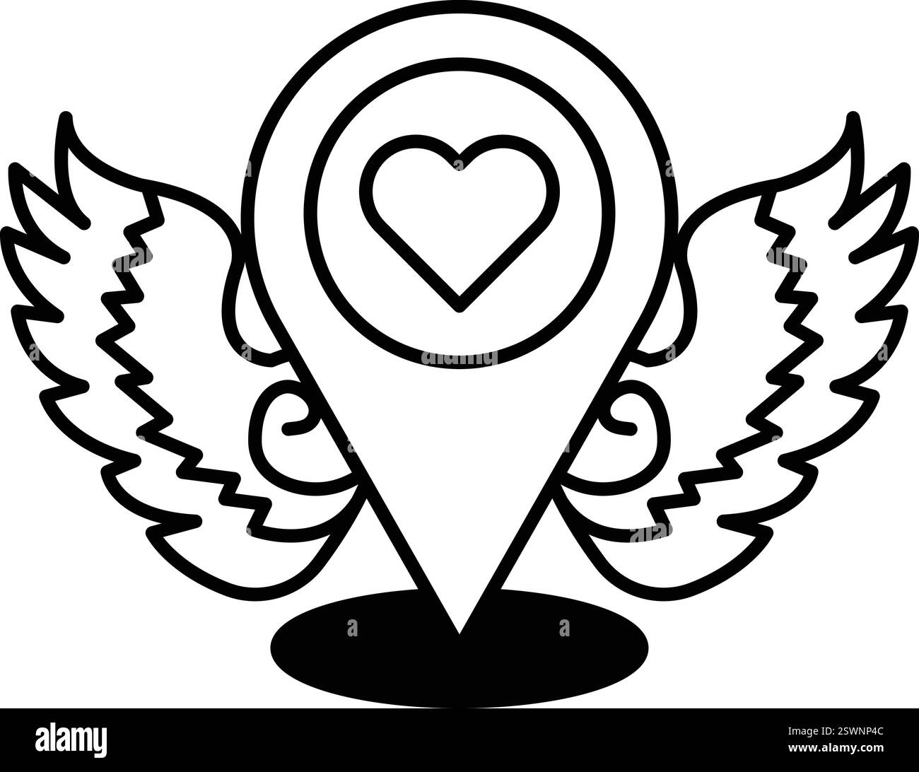 A heart with a pin on it Stock Vector Image & Art - Alamy