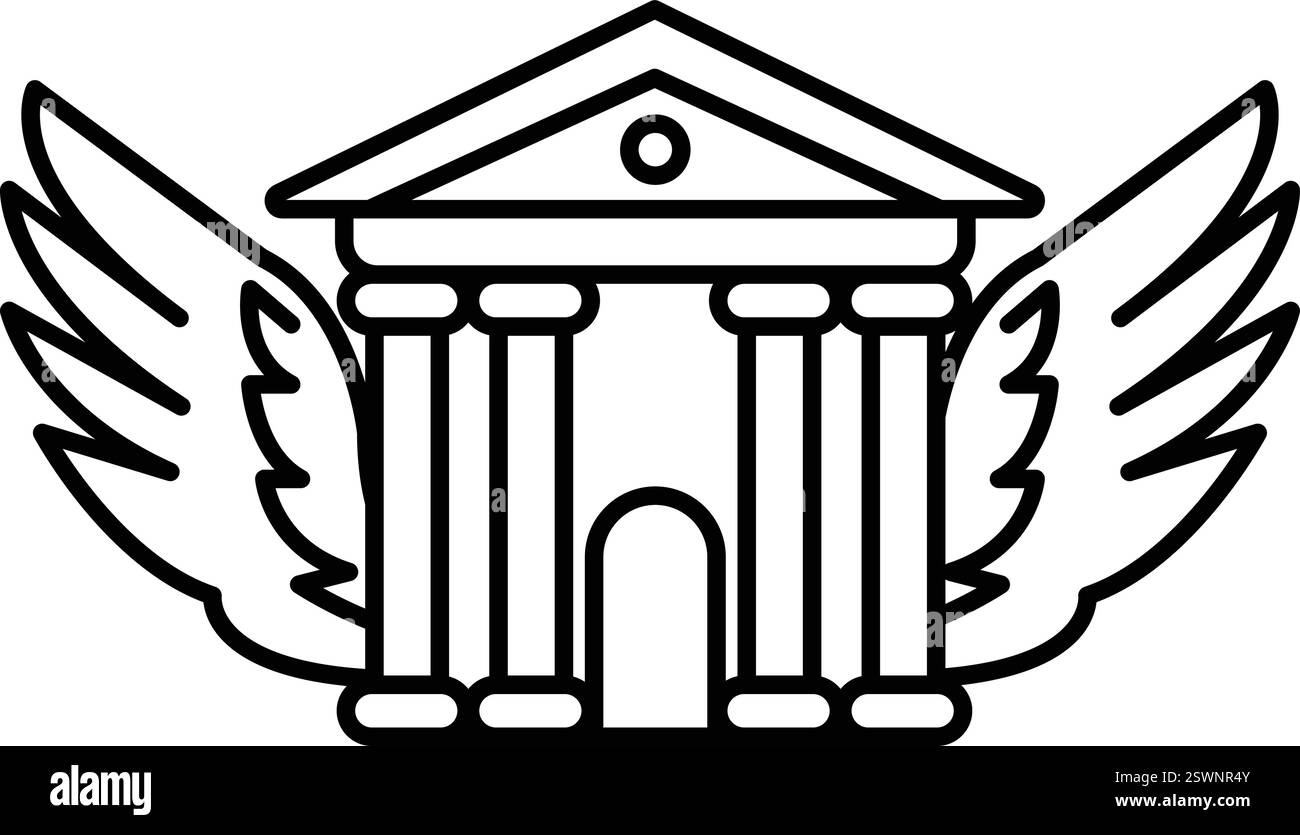 Wings monument Stock Vector Images - Alamy