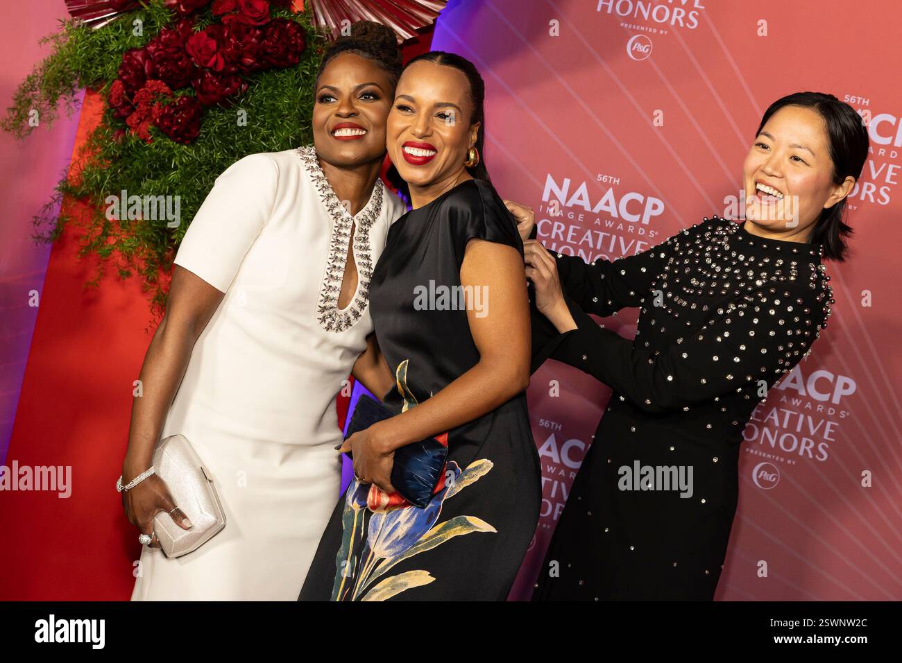 Los Angeles, USA. 21st Feb, 2025. Angela Patton, Kerry Washington and ...