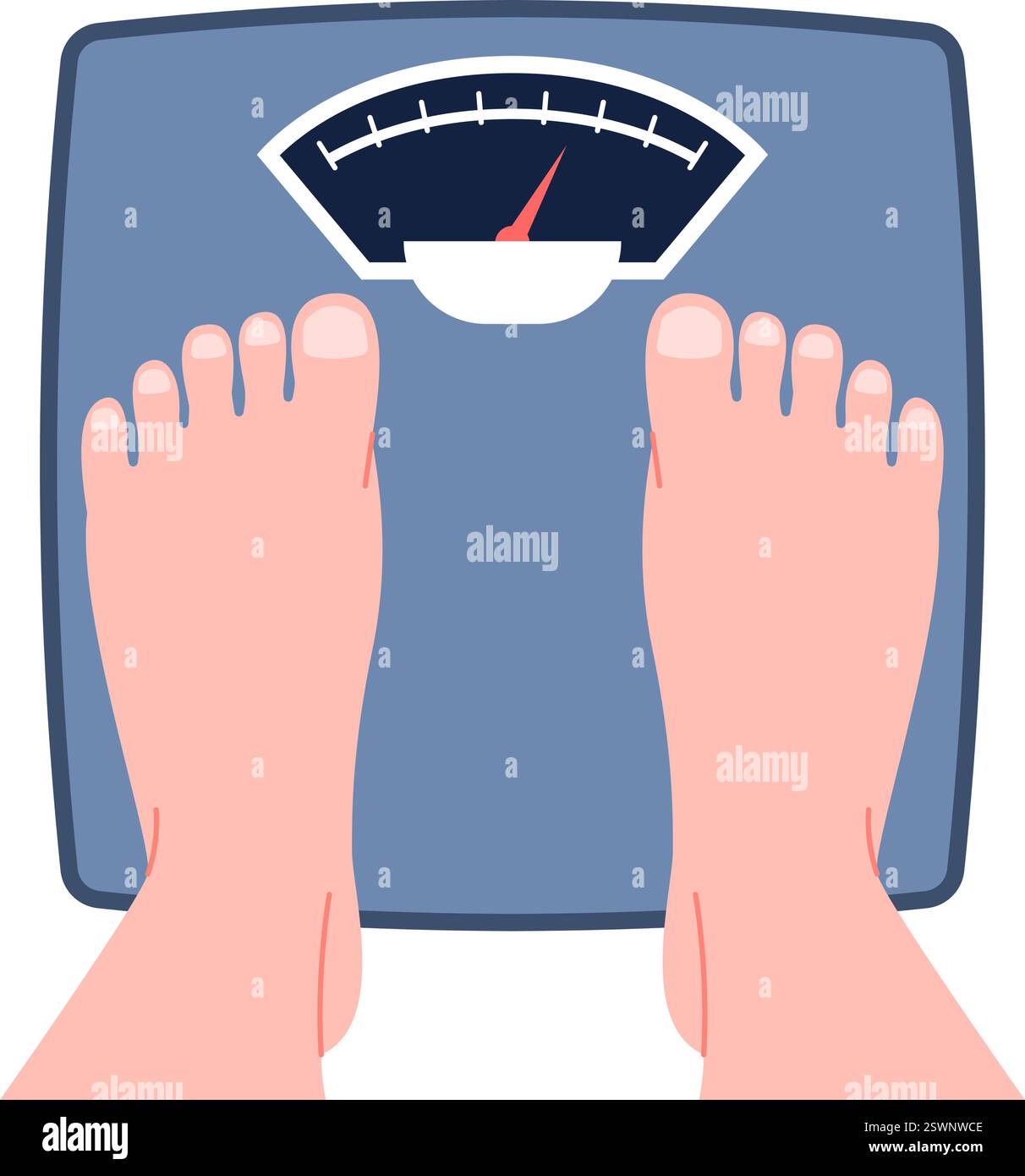 Legs on scales. Control and measurement weight, diet process ...