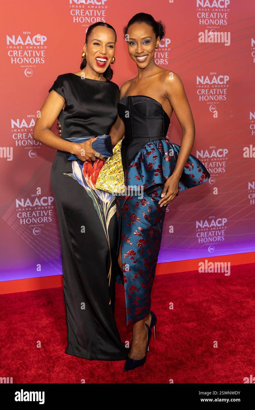 Kerry Washington and Ebony Obsidian attend the arrivals of the “56th ...