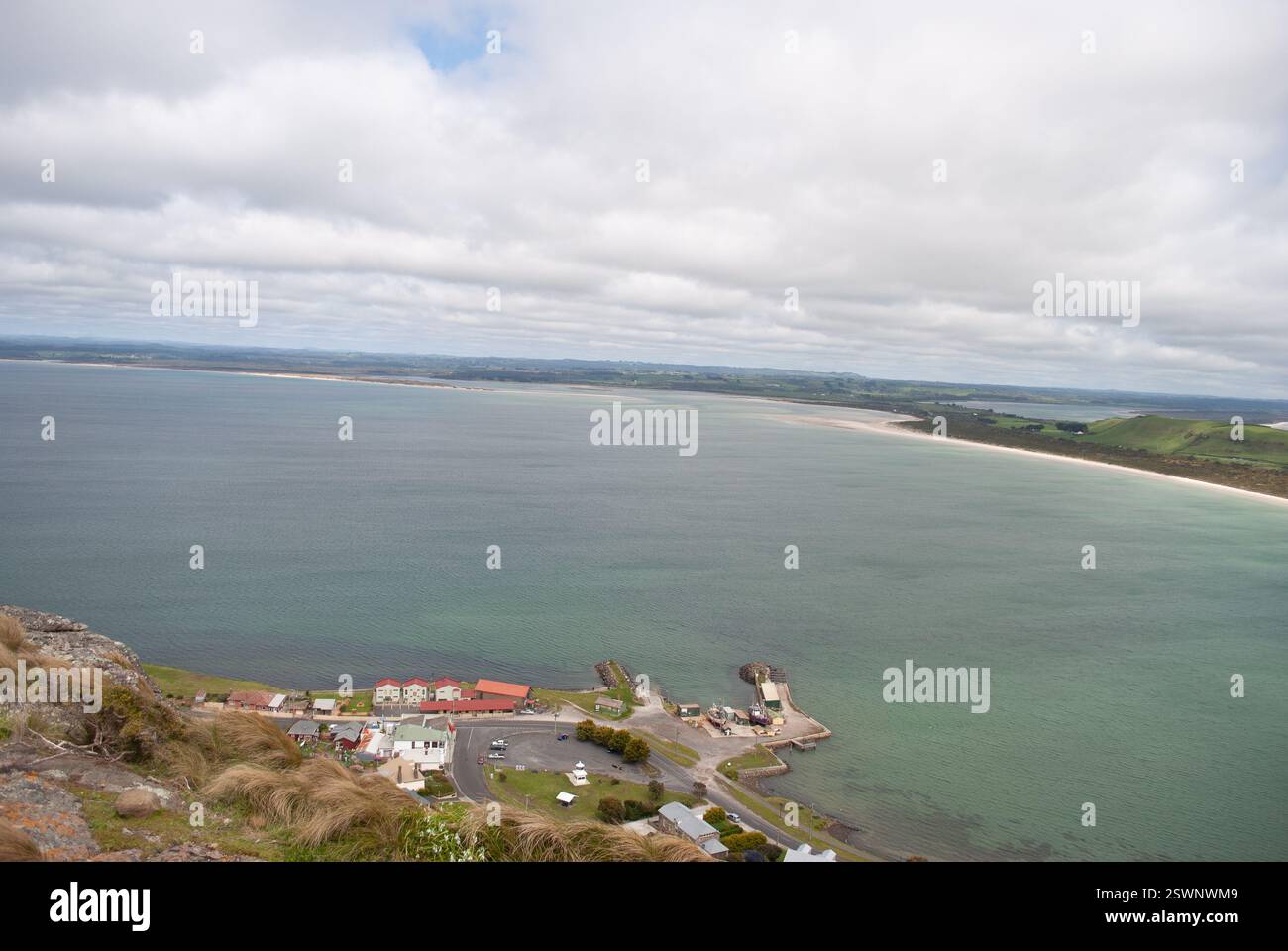 View across the bay from The Nut Stock Photo - Alamy