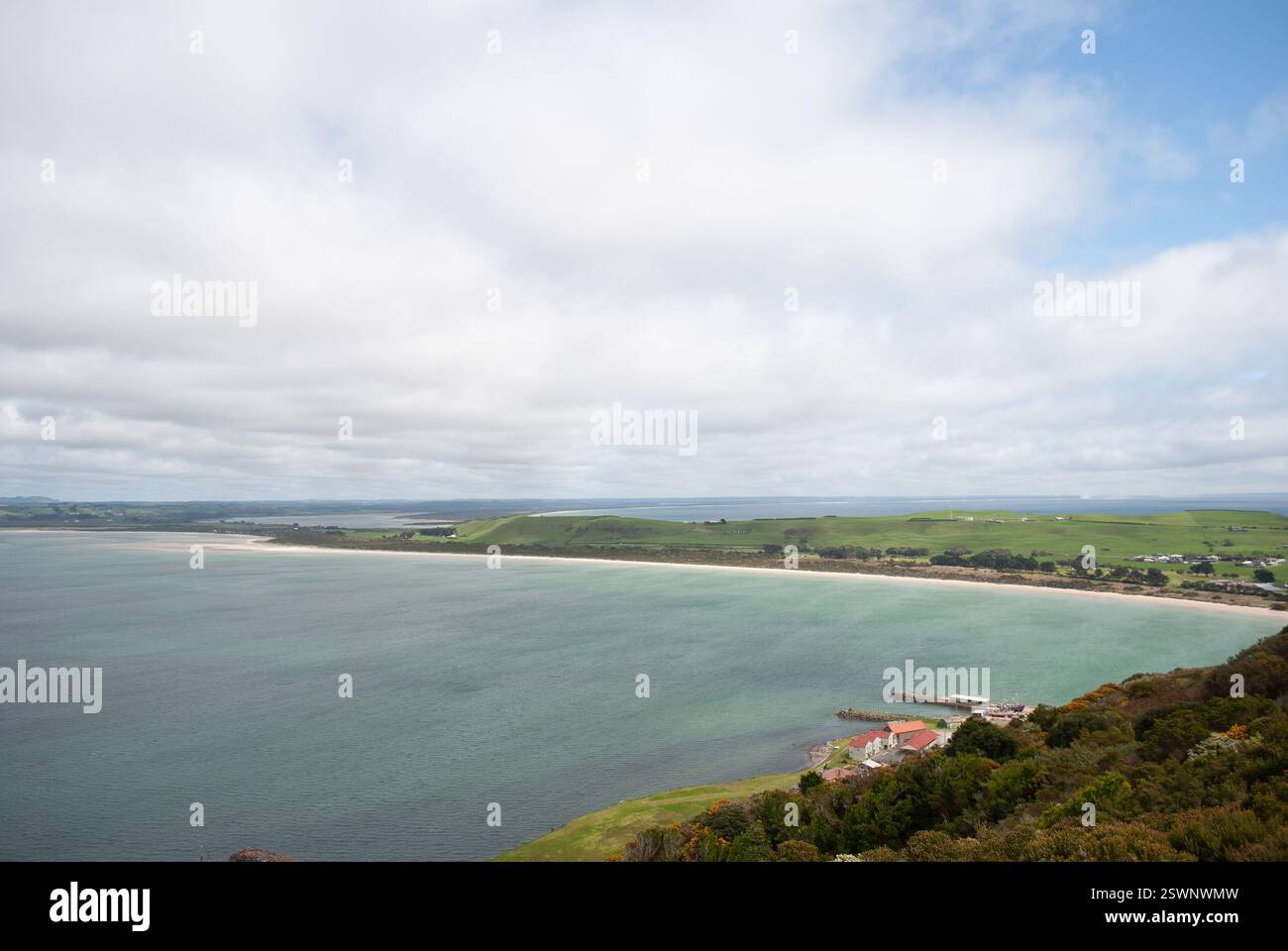 View across the bay from The Nut Stock Photo - Alamy