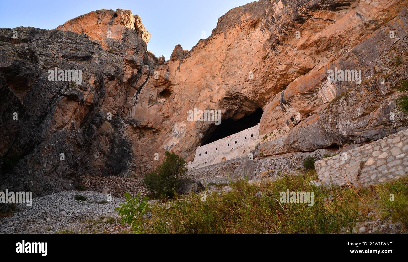 Located in Sebinkarahisar, Turkey, the Monastery of the Virgin Mary was ...