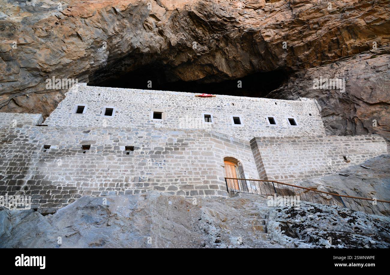Located in Sebinkarahisar, Turkey, the Monastery of the Virgin Mary was ...