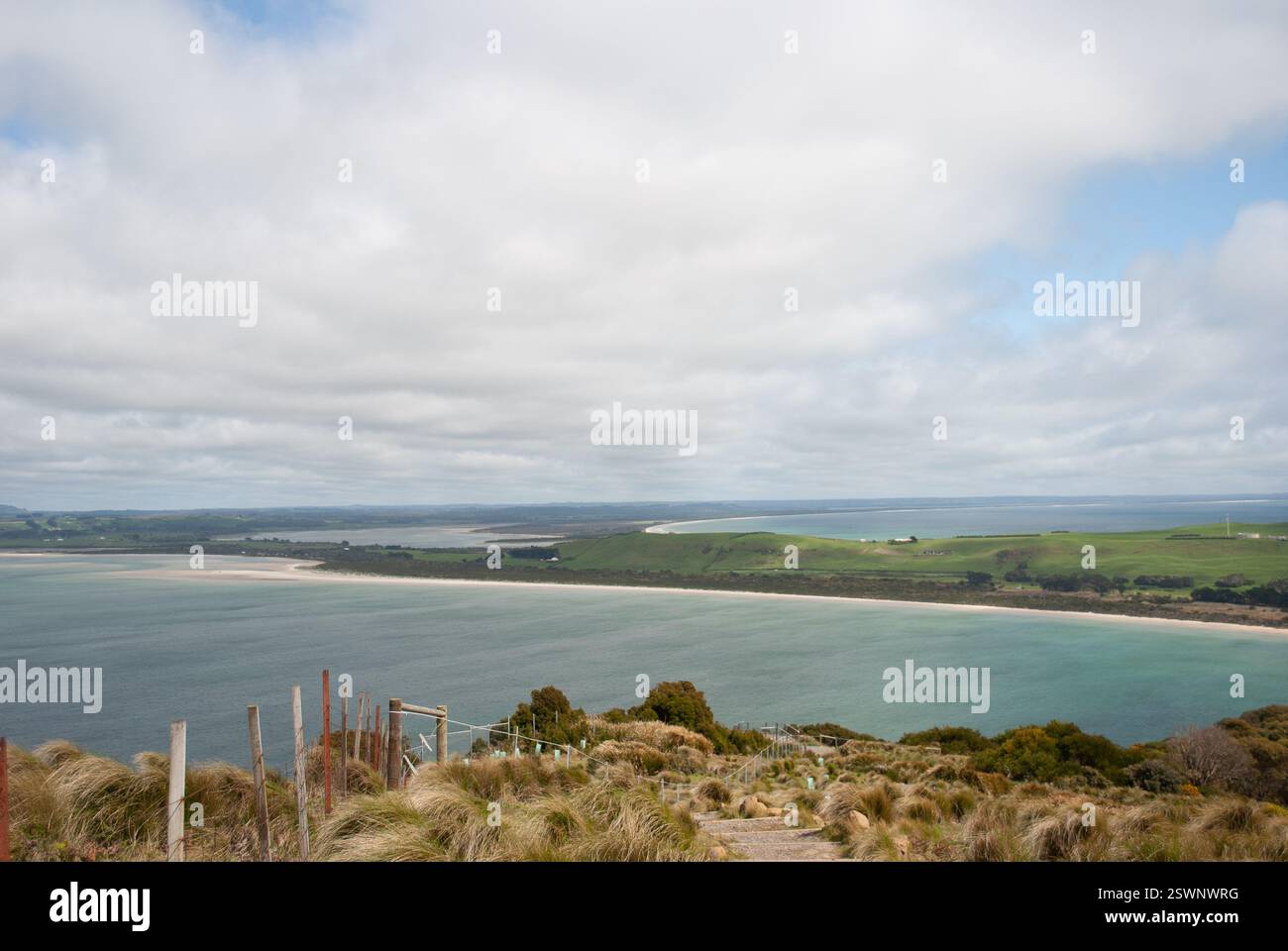 View across the bay from The Nut Stock Photo - Alamy
