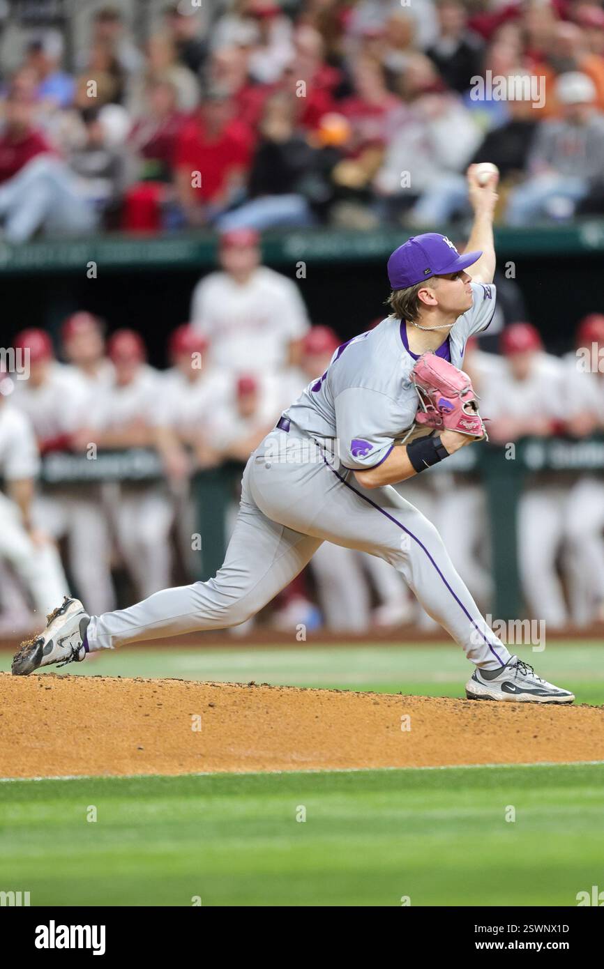 February 21, 2025: Wildcats pitcher Jacob Frost (45) prepares to ...