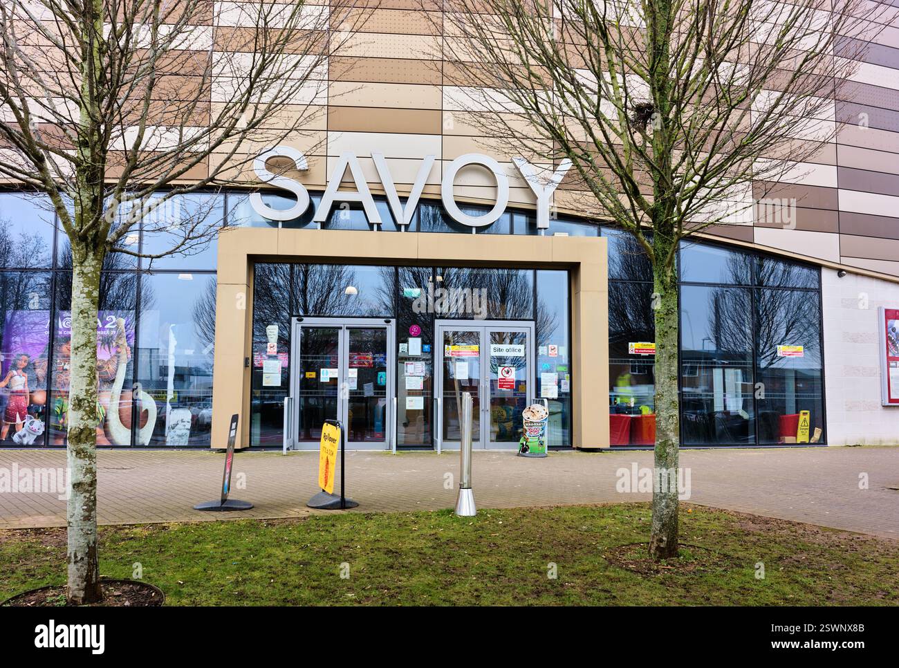 Savoy cinema in the town centre of Corby, Northamptonshire, England ...