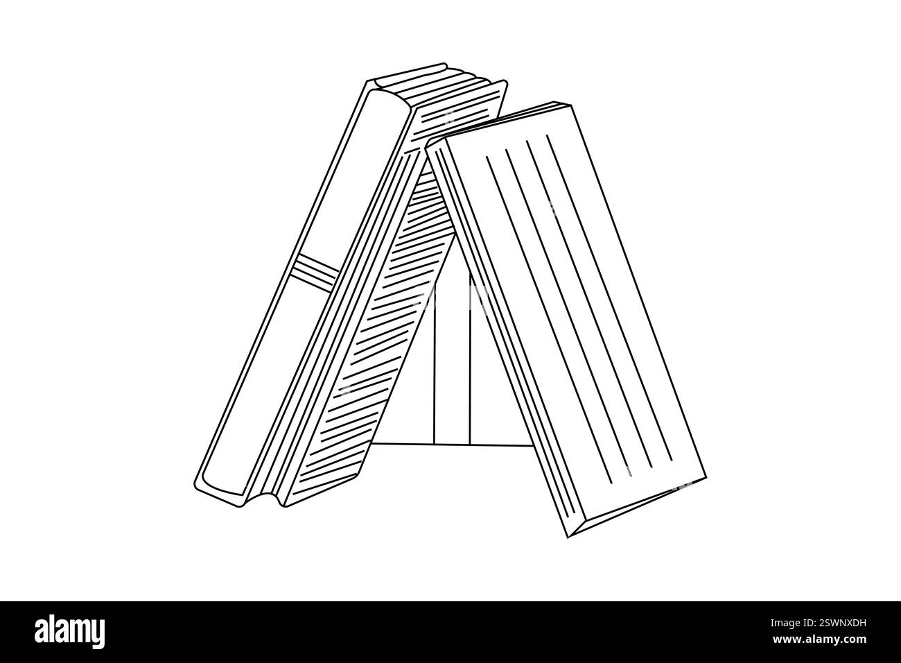 Continuous online drawing of a book single line art isolated creative ...