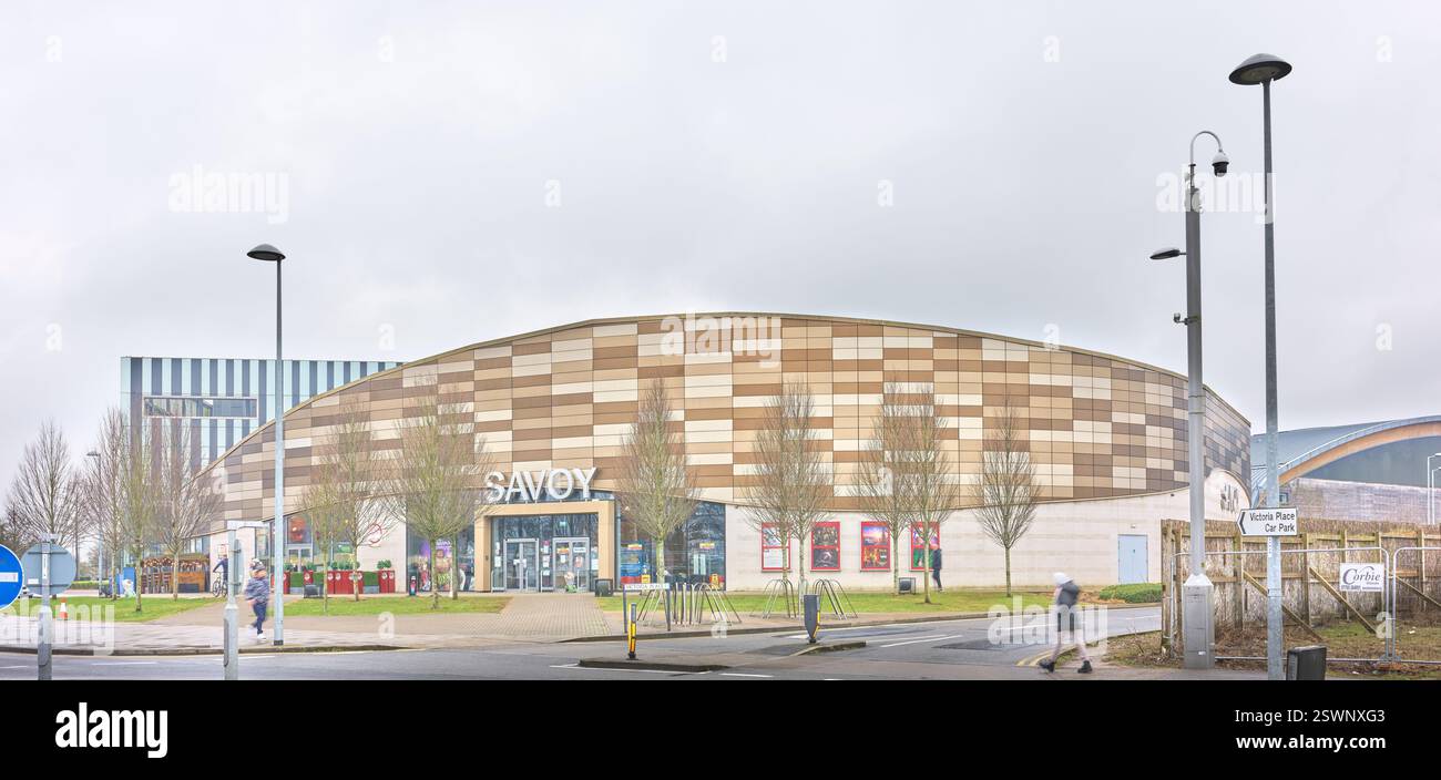 Savoy cinema in the town centre of Corby, Northamptonshire, England ...