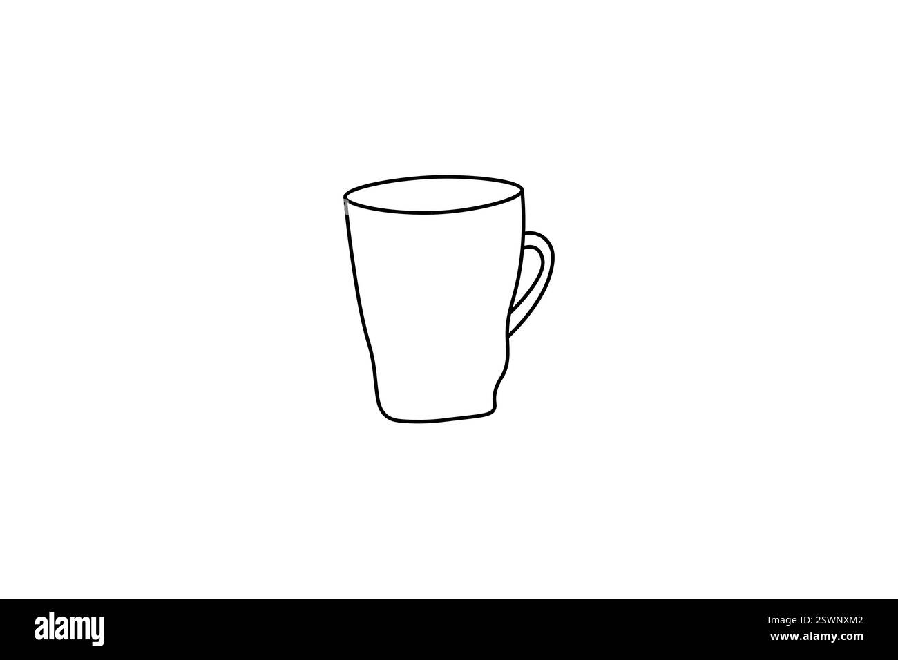 Continuous online drawing of Coffee Cup single line art design outline ...