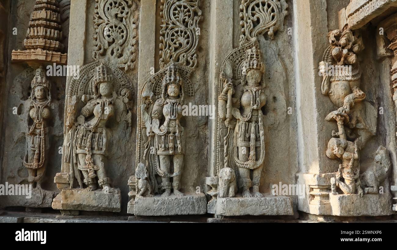 Beautifully Carved Idols of Hindu Deities on the Chinnakeshwa Temple ...