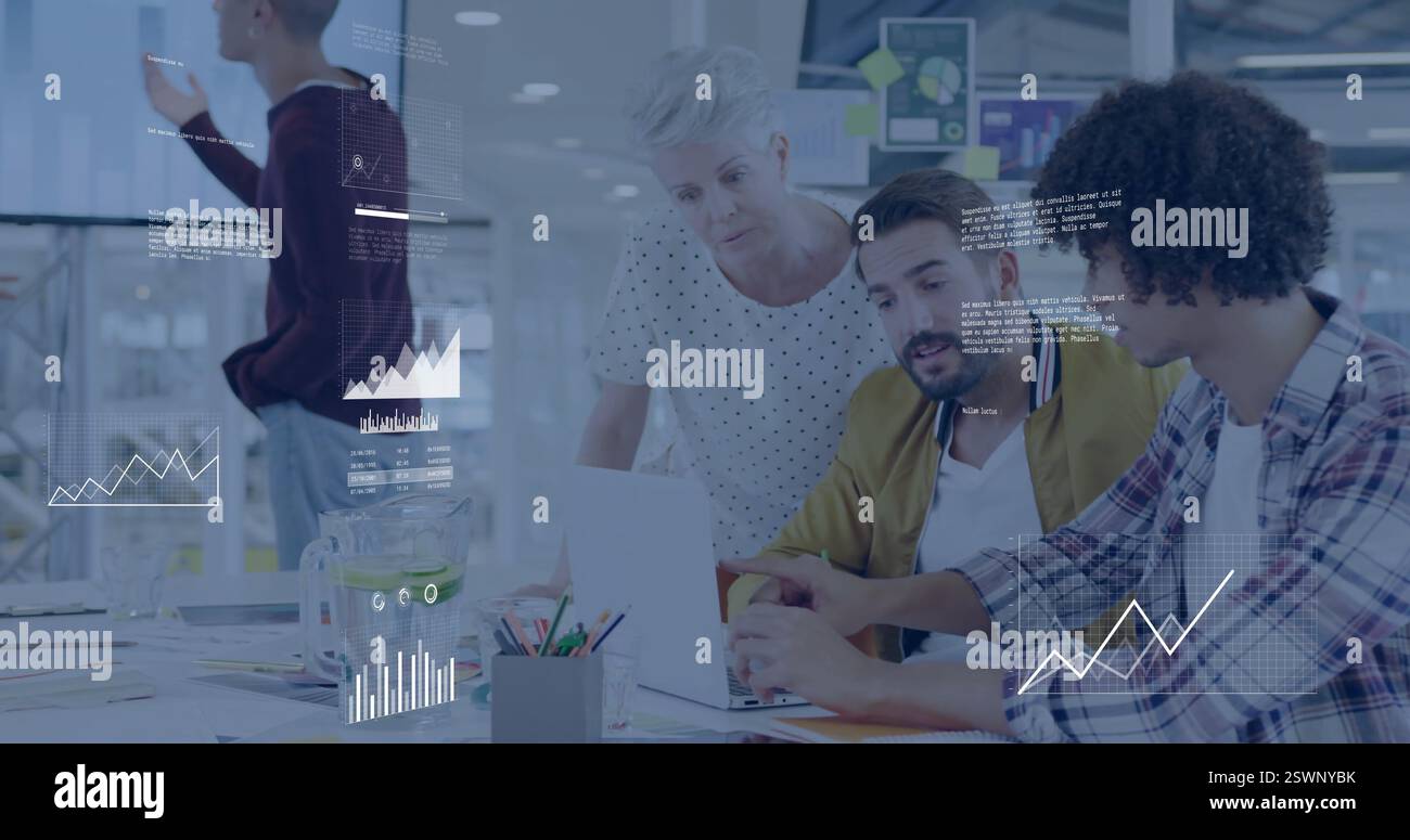 Analyzing data business professionals graphs hi-res stock photography ...