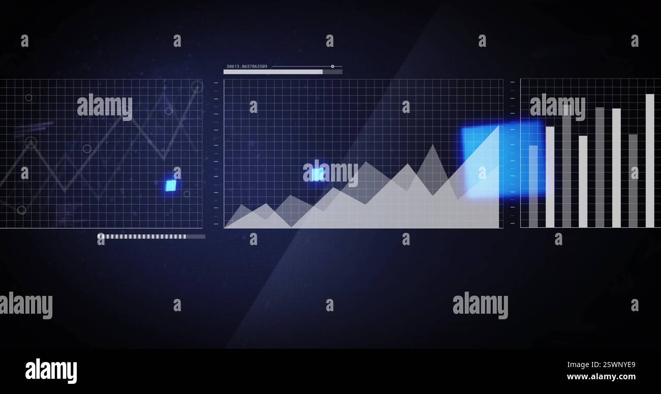 Image of data processing over diagrams Stock Photo - Alamy