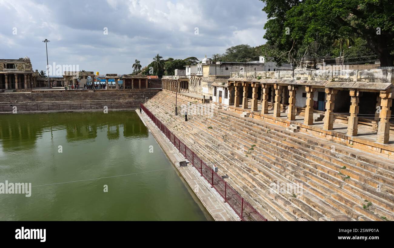 India, Karnataka, Mandya, Beautiful Traditional Bhuvaneshwari Mantapa ...