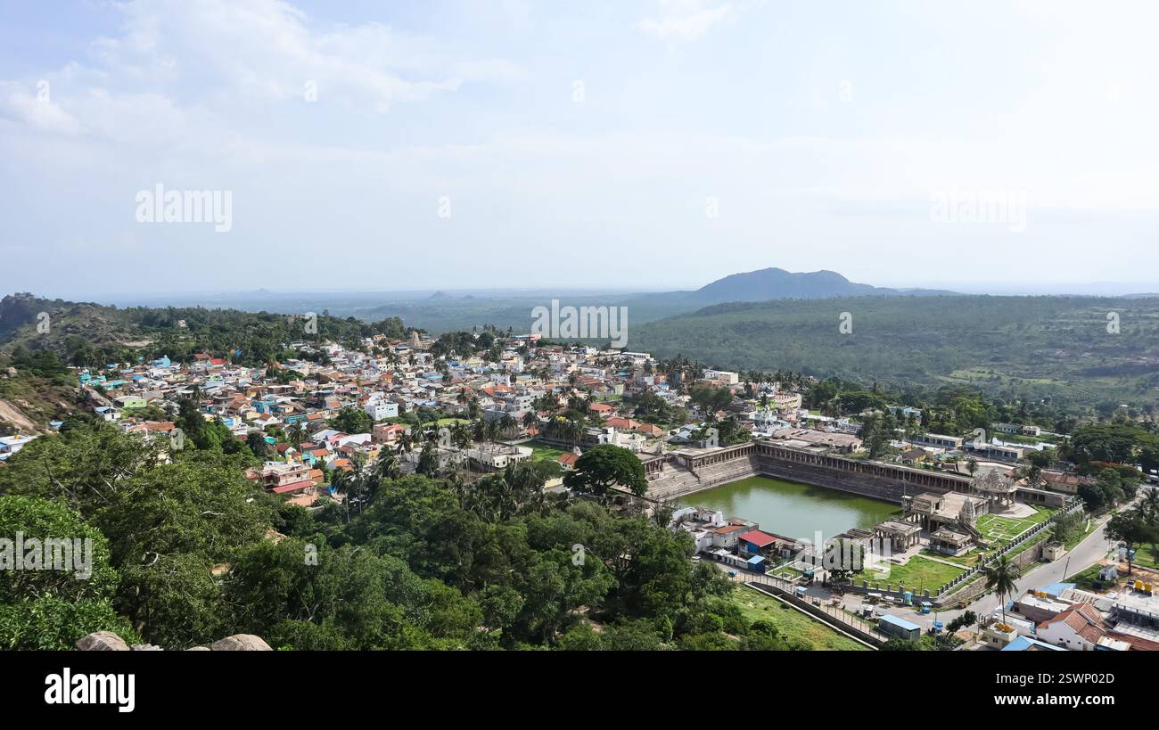 India, Karnataka, Mandya, Beautiful Landscape of Historical Melukote ...