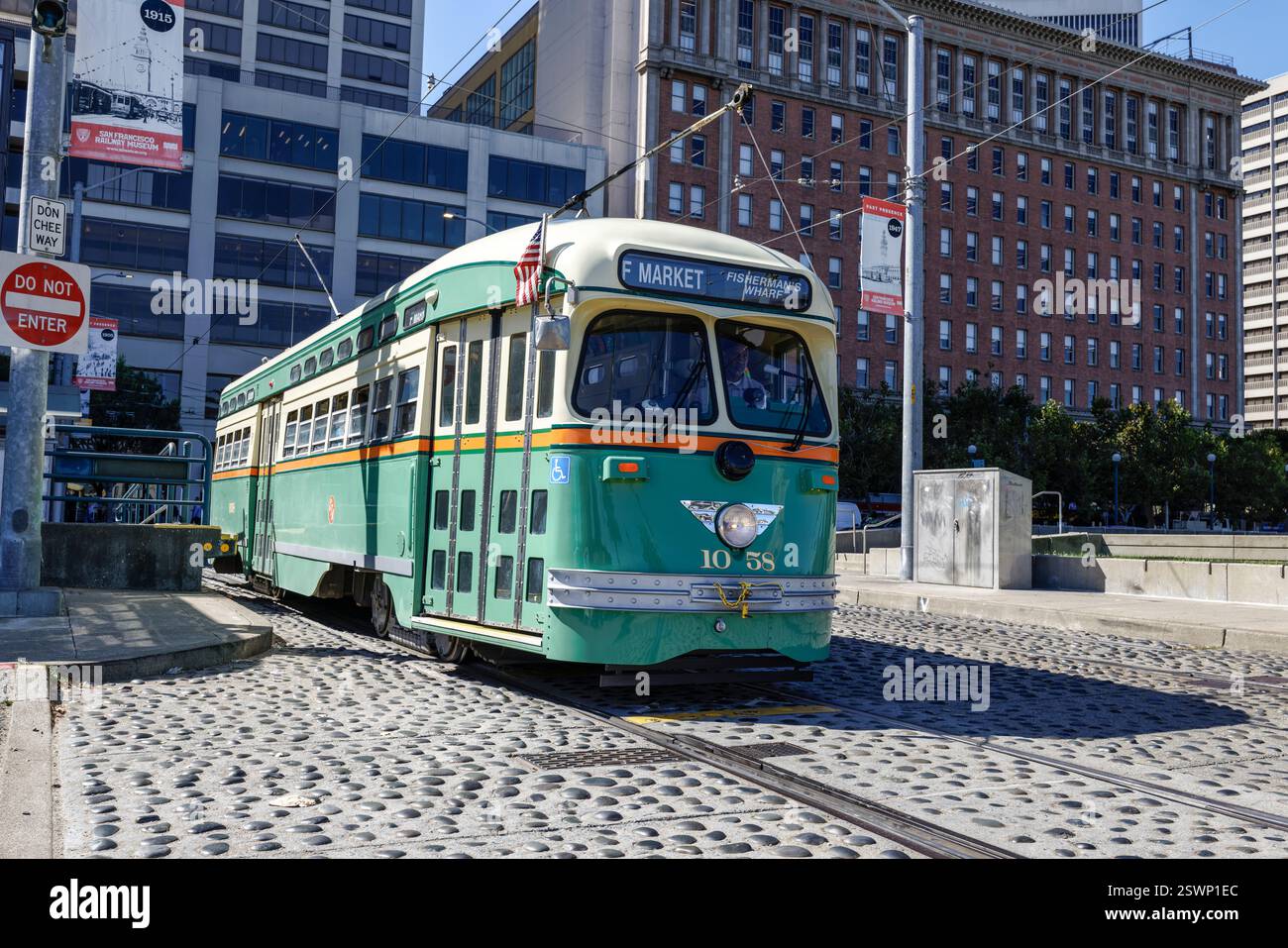 Heritage PCC streetcar of the F line or F market and wharves line part ...