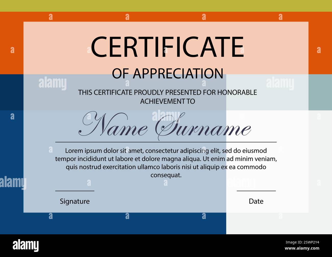 Certificate of appreciation. Modern abstract corporate diploma template ...
