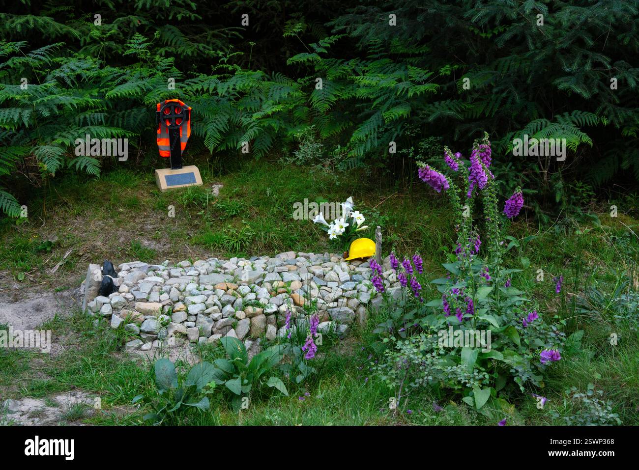 "Grave" of the Unknown Forester in Allean Forest, Scotland Stock Photo ...