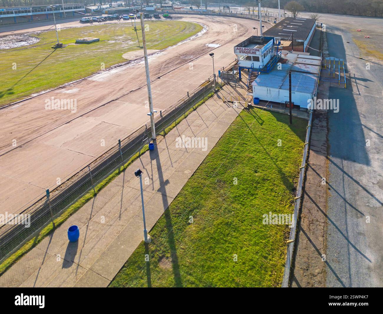 aerial view of arlington stadium a 350 yard stock car racing circuit in ...