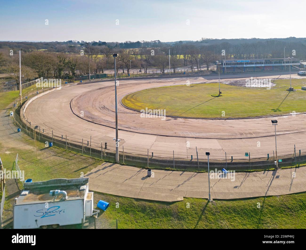 aerial view of arlington stadium a 350 yard stock car racing circuit in ...