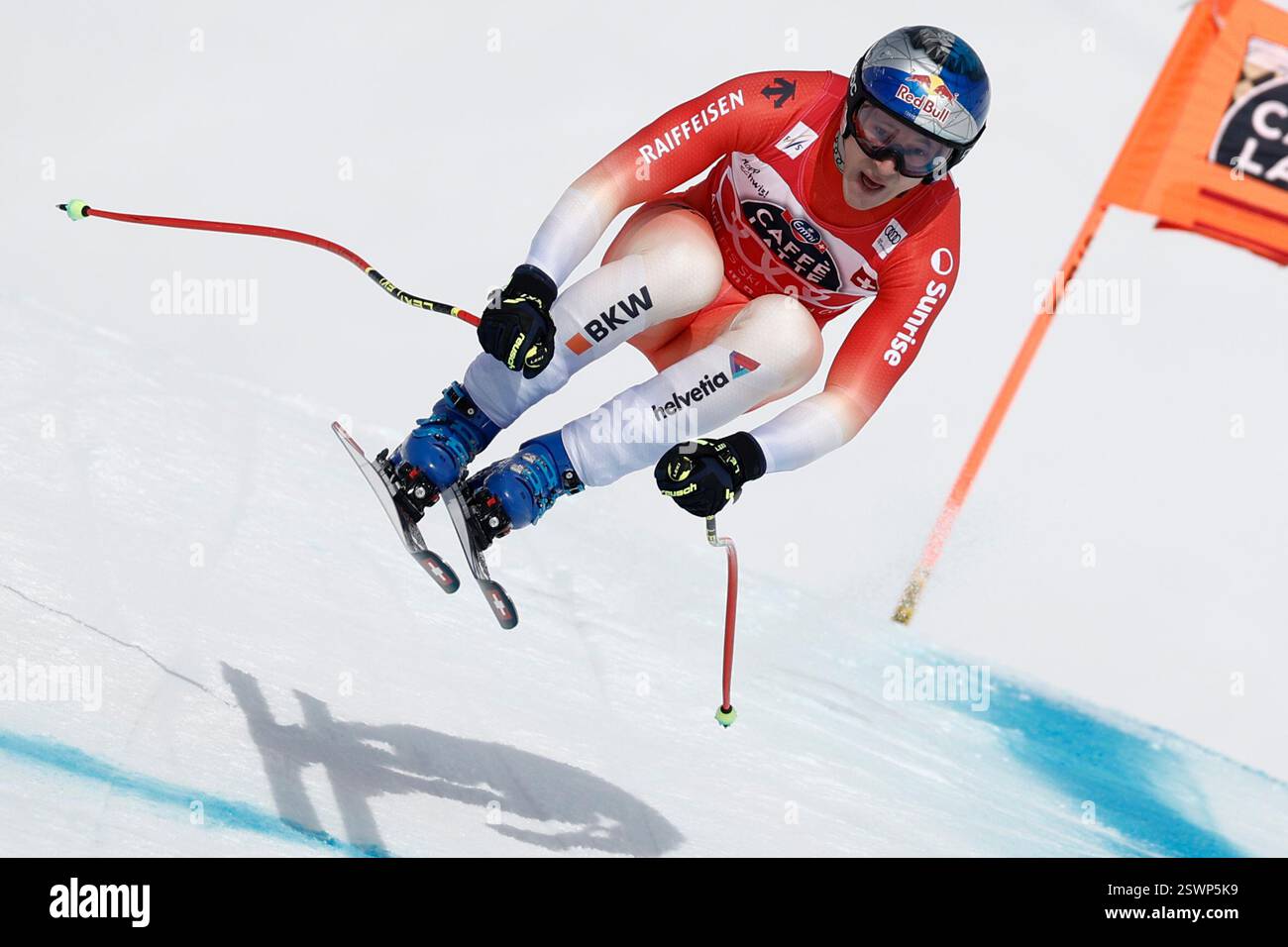 Switzerland's Marco Odermatt speeds down the course during an alpine ...