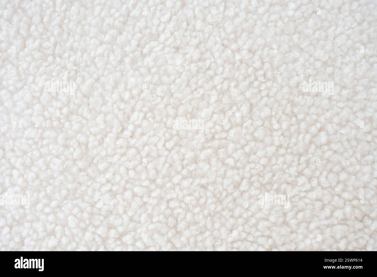 A highly detailed close-up of fluffy white sherpa fleece with a ...