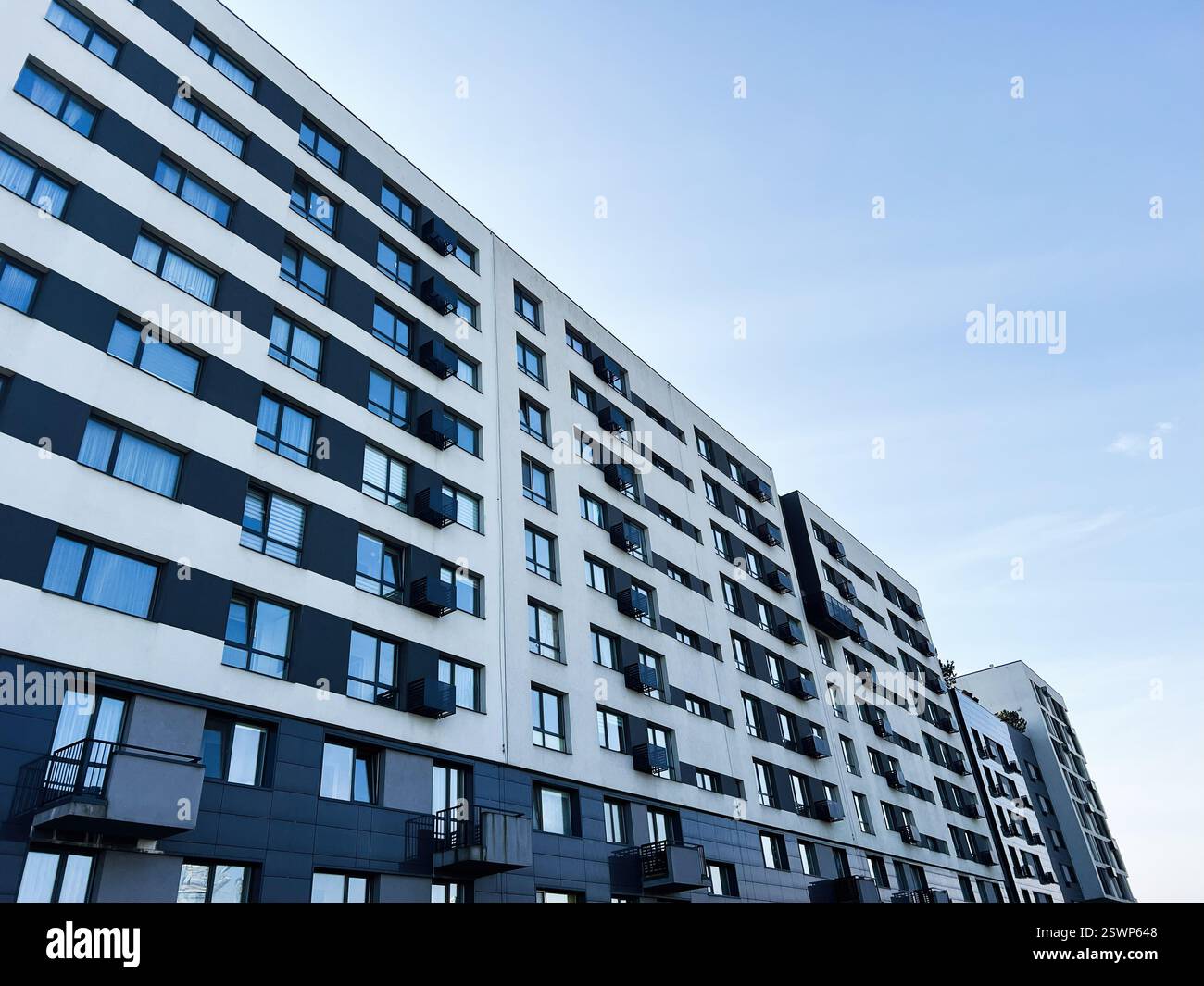Contemporary residential building showcasing architecture with windows ...