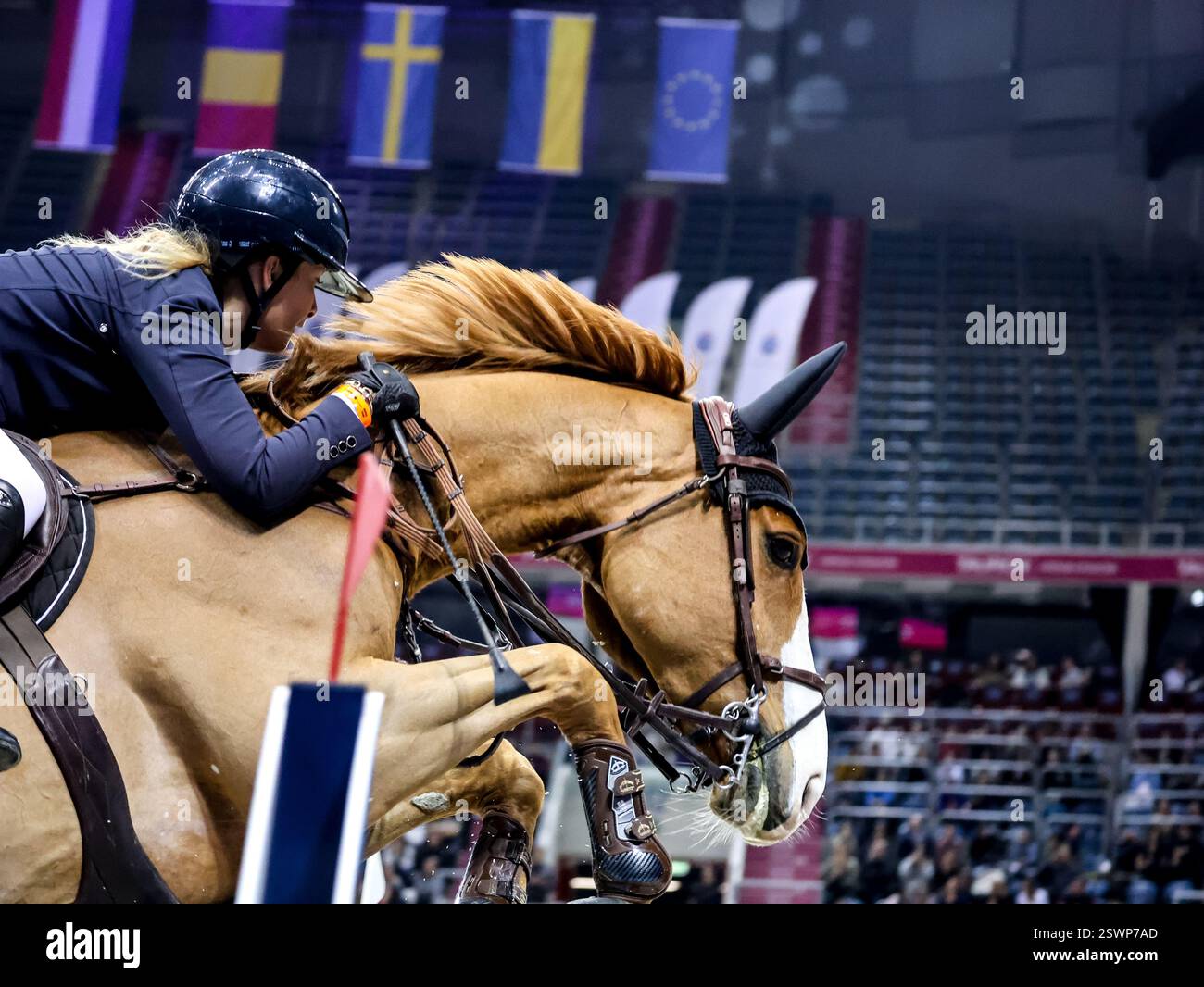 Sara Vingralkova of Czech Republic on Constantin 110 competes in ...