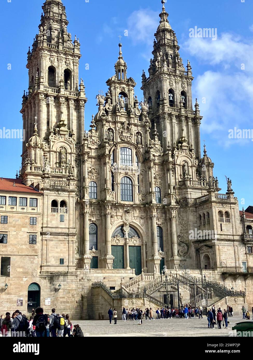 Praxa do Obradoiro and the Cathedral de Santiago de Compostela, Galicia ...