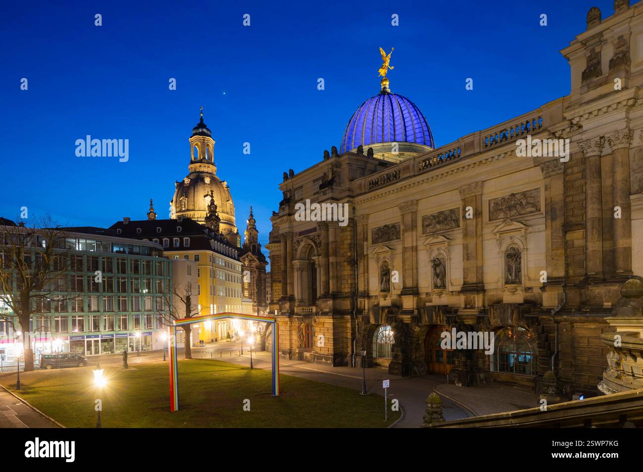 Dresden Altstadt Georg Treu Platz, Coselpalais, Frauenkirche ...