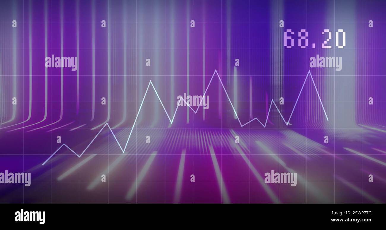 Image of data processing and diagrams over blue shapes Stock Photo - Alamy