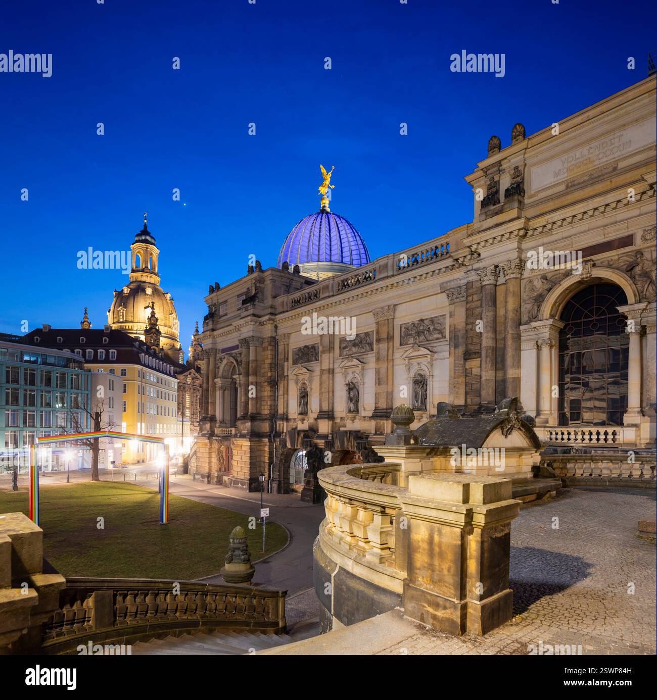 Dresden Altstadt Georg Treu Platz, Coselpalais, Frauenkirche ...