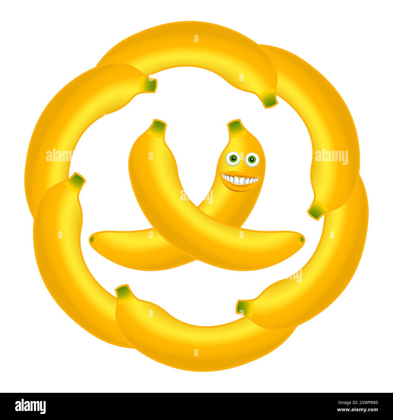 Illustration of a banana fruit smile design Stock Vector Image & Art ...