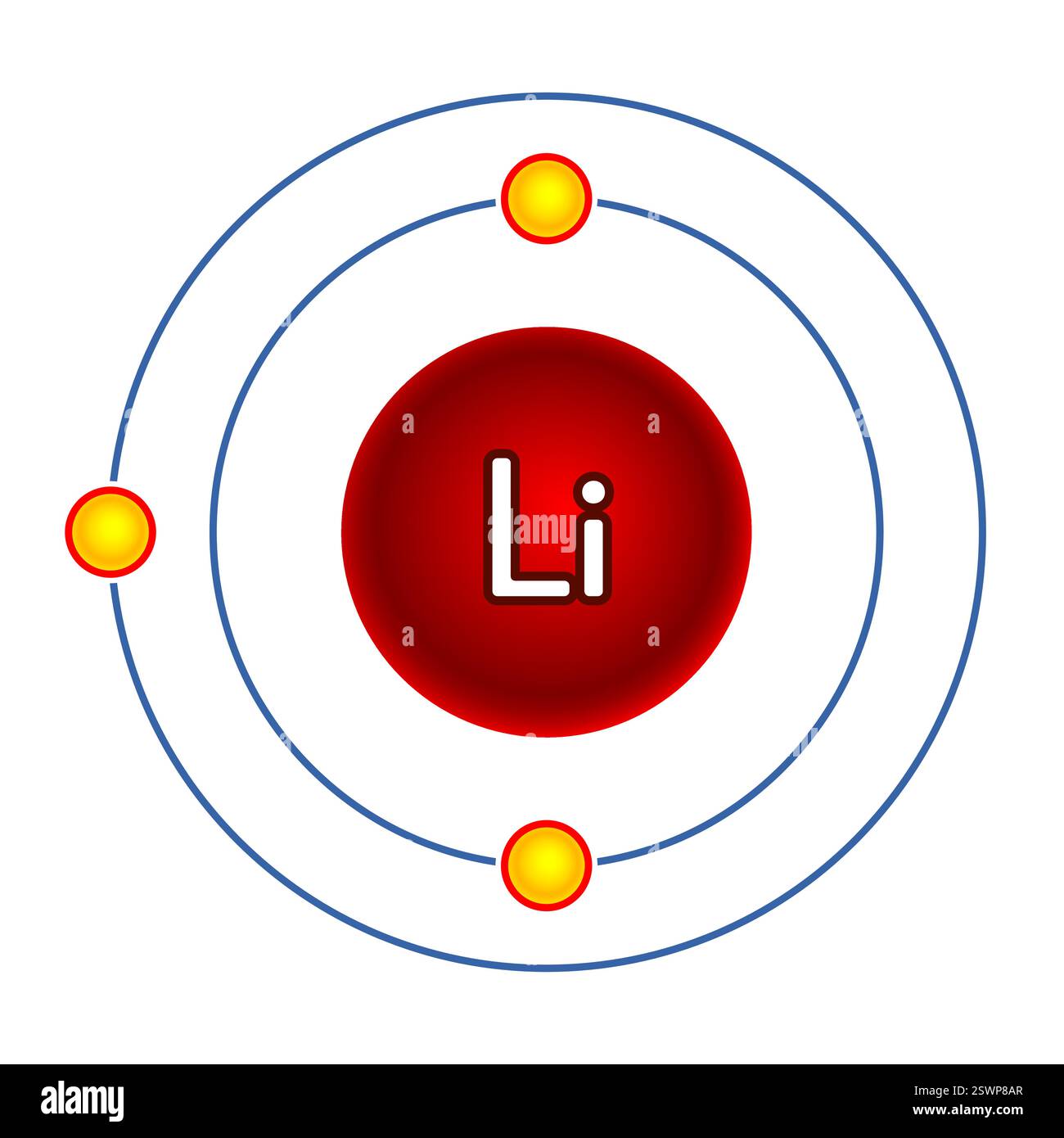 Illustration of a lithium atom symbol Stock Vector Image & Art - Alamy